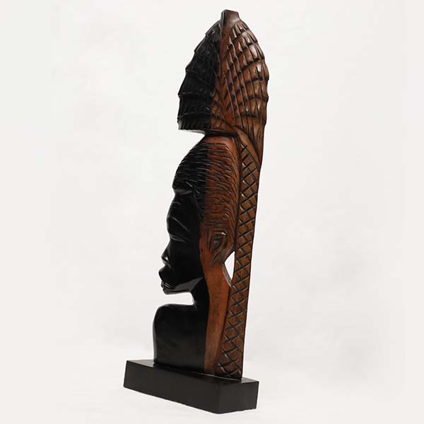Vintage African Female Head Marriage Profile | Handmade African