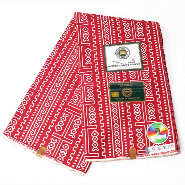 Looking for Hitarget Red Fabric with White Block Prints?